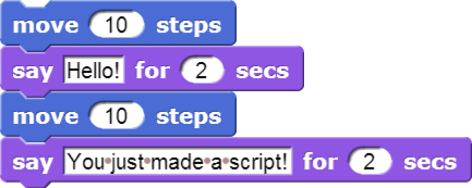 Exploring Snap ! : Scripts